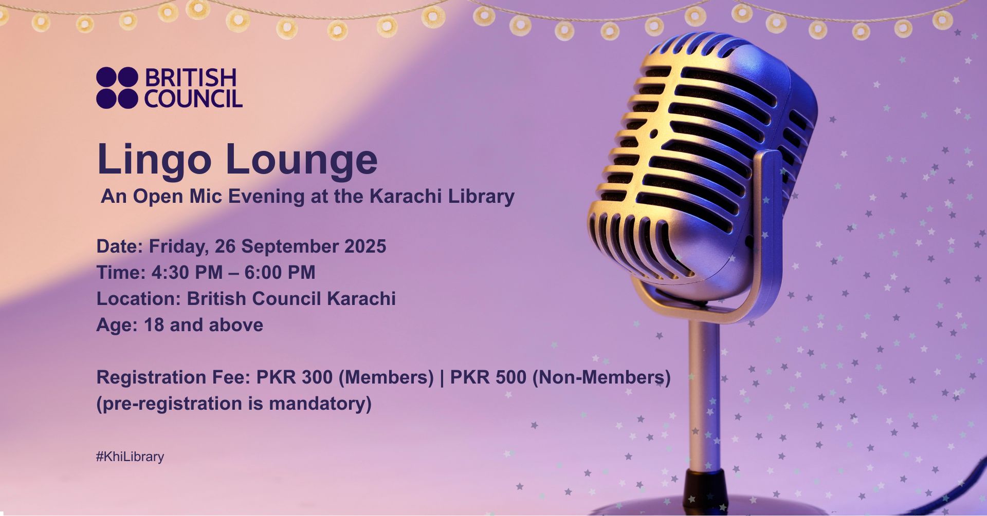 Lingo Lounge: An Open Mic at the Karachi Library | British Council